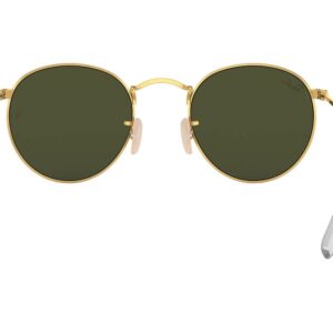 Ray-Ban Rb3447 Round Metal Sunglasses, Gold/G-15 Green, 50 mm