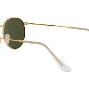 Ray-Ban Rb3447 Round Metal Sunglasses, Gold/G-15 Green, 50 mm