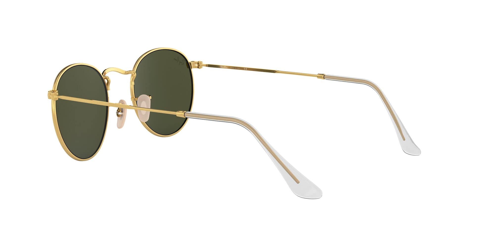 Ray-Ban Rb3447 Round Metal Sunglasses, Gold/G-15 Green, 50 mm