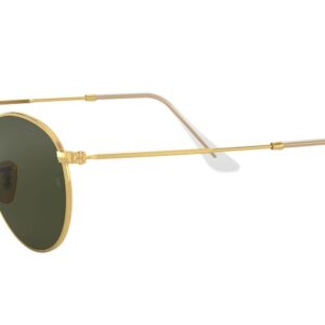 Ray-Ban Rb3447 Round Metal Sunglasses, Gold/G-15 Green, 50 mm