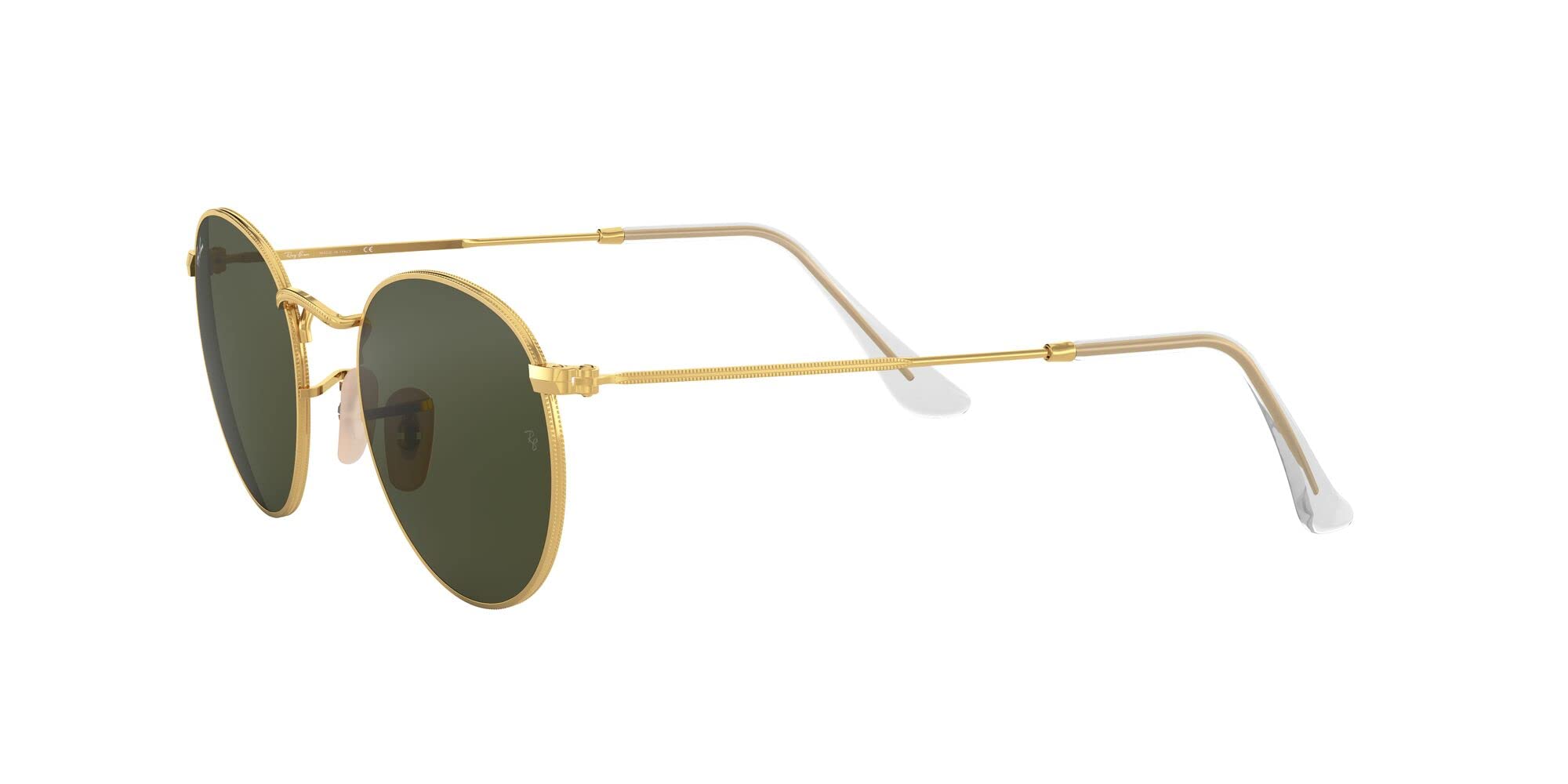 Ray-Ban Rb3447 Round Metal Sunglasses, Gold/G-15 Green, 50 mm