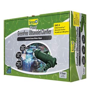 TetraPond UVC-5 GreenFree UV Clarifiers For Up To 660 Gallons, 5-Watt