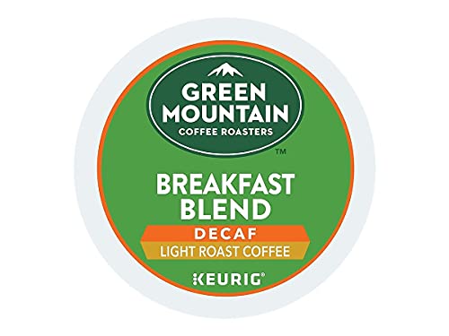 Green Mountain Coffee Decaf Breakfast Blend (Light Roast Coffee), K-Cup Portion Pack for Keurig K-Cup Brewers (Pack of 24)