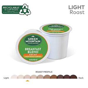 Green Mountain Coffee Decaf Breakfast Blend (Light Roast Coffee), K-Cup Portion Pack for Keurig K-Cup Brewers (Pack of 24)