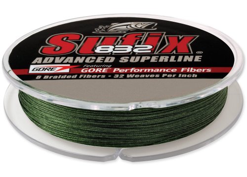 Sufix 832 Braid 30 lb Low-Vis Green 300 yards