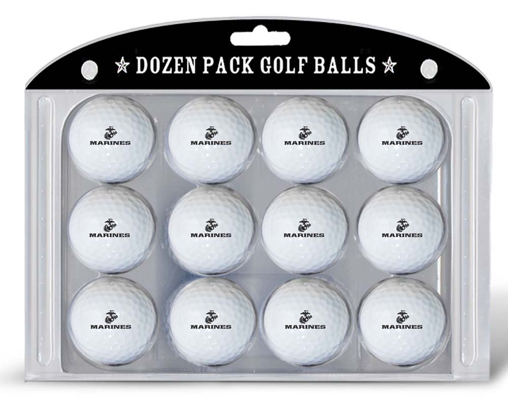 Team Golf Military Marines Golf Balls, 12 Pack Dozen Regulation Size Golf Balls, 12 Pack, Full Color Durable Team Imprint