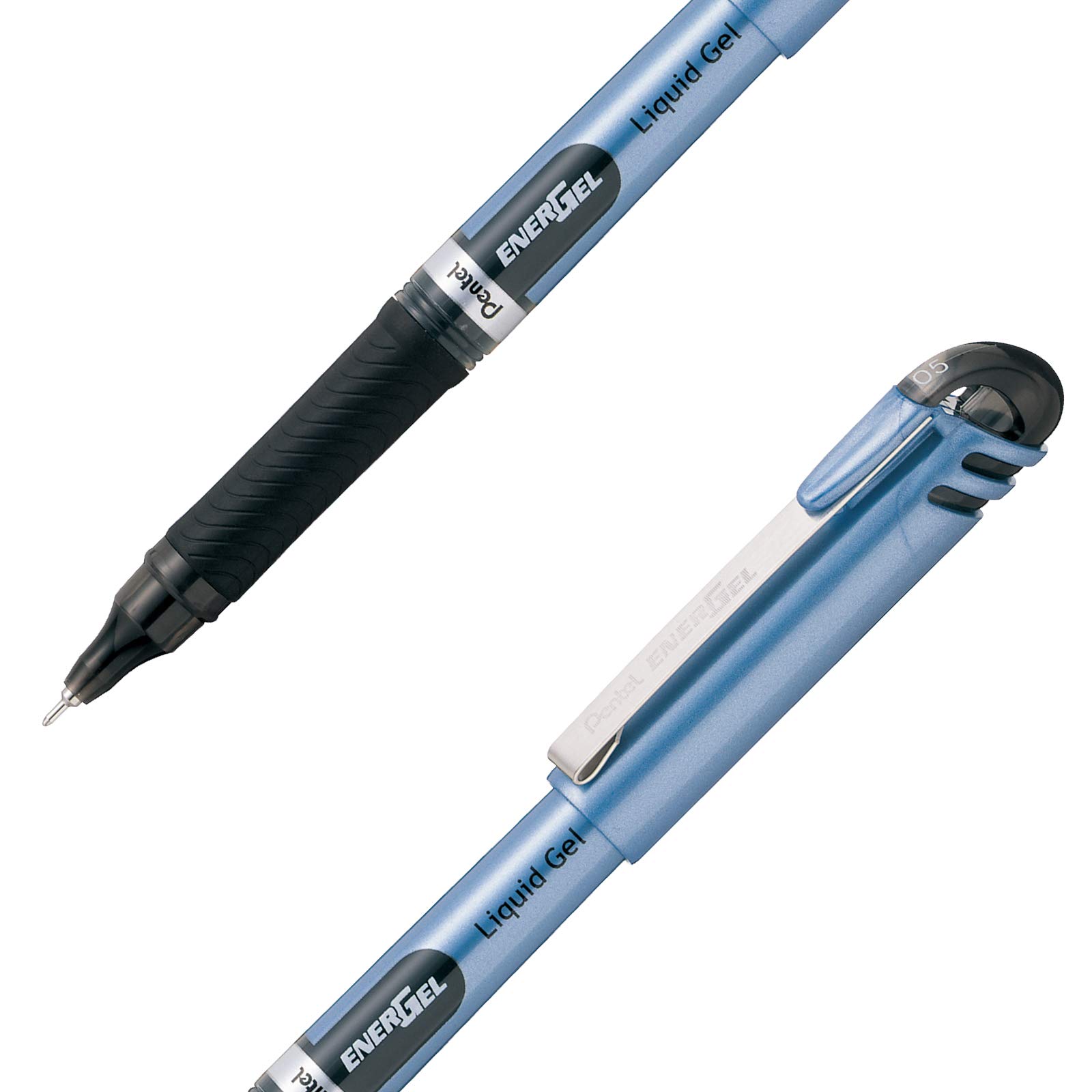 Pentel EnerGel NV Liquid Gel Pen, 0.5mm, Needle Tip, Black Ink, 2 Pack (BLN15BP2A)