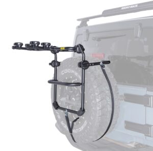 rhino-rack spare tire bike rack, 2 bike carrier, holds many types of bikes, black (rbc025)