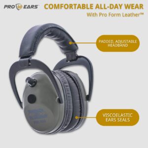 Pro Ears PT300G Pro Tac 300, Noise Reduction Rating 26DB, Green, Adult