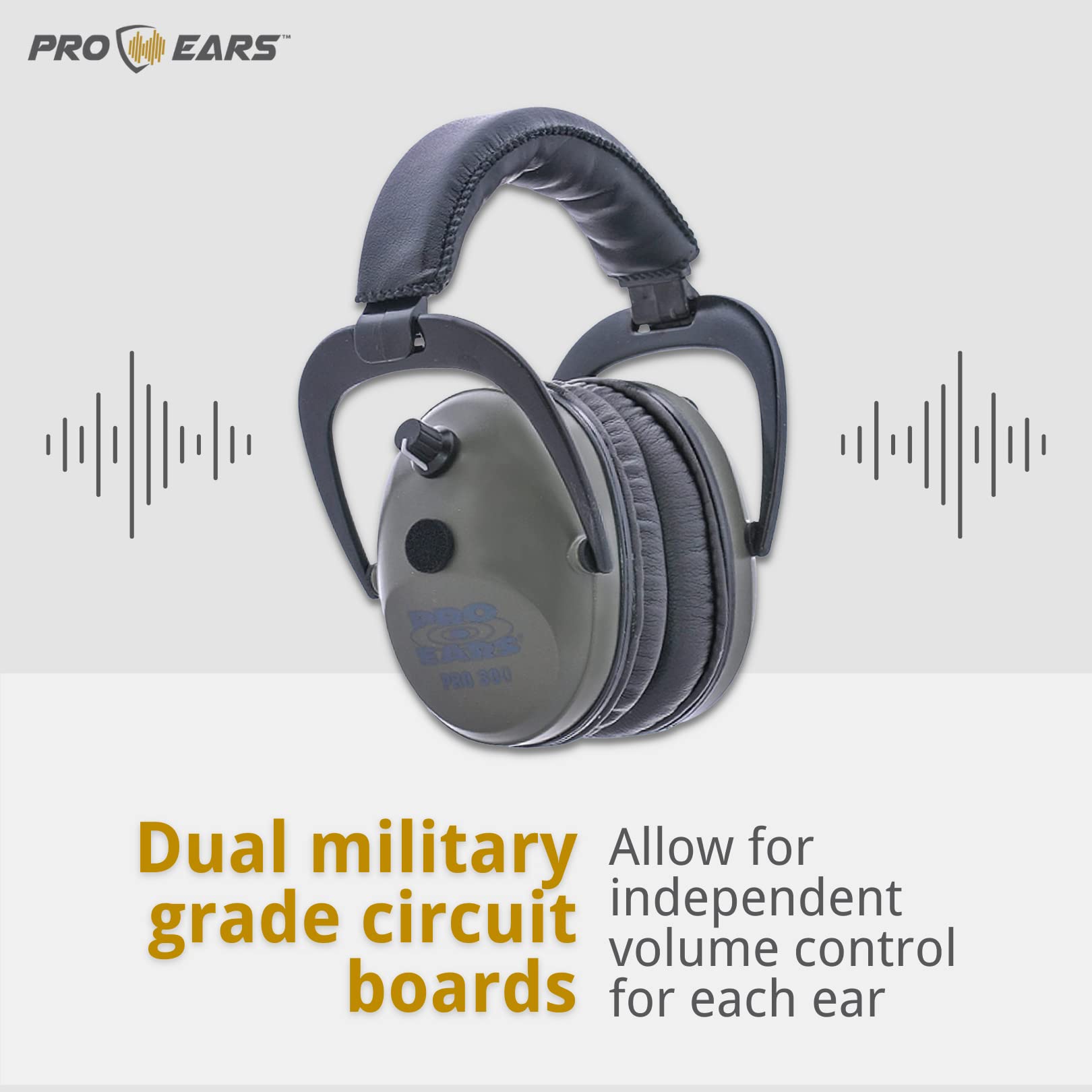 Pro Ears PT300G Pro Tac 300, Noise Reduction Rating 26DB, Green, Adult