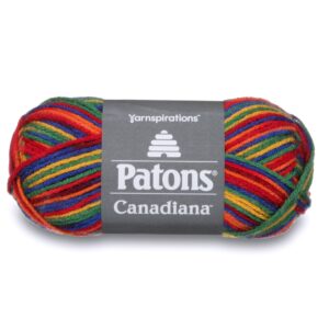 patons canadiana varg yarn, rainbow variegate