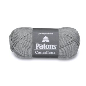 patons canadiana yarn, pale grey mix