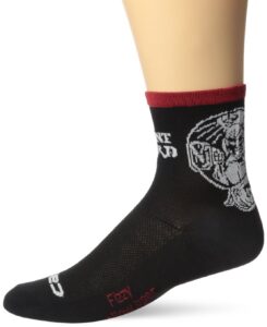 canari cyclewear arrogant bastard ale cycling socks, small/medium, black