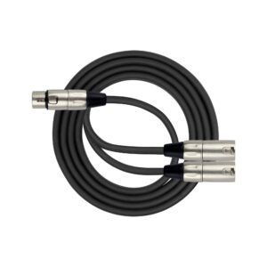 kirlin cable y-303-06 - 6 feet - xlr female to dual xlr male y-cable