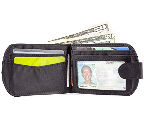 Big Skinny Women's Taxicat Bi-Fold Slim Wallet, Holds Up to 25 Cards, Black