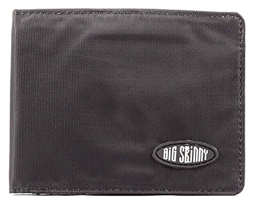 Big Skinny Men's L-Fold Passcase Slim Wallet, Holds Up to 30 Cards, Black