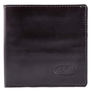 Big Skinny Men's World Leather Bi-Fold Slim Wallet, Holds Up to 35 Cards, Black