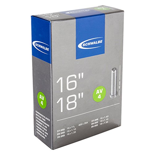 SCHWALBE Bike Tube - 40mm Schraeder/Auto (16 x 1.125-18 x 1.125-40mm Schraeder Valve - AV4)