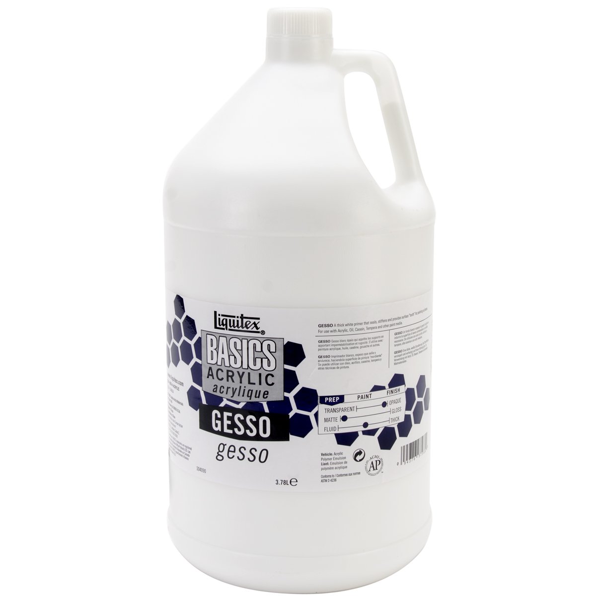 Liquitex BASICS Gesso Surface Prep Medium, 128oz (Gallon)