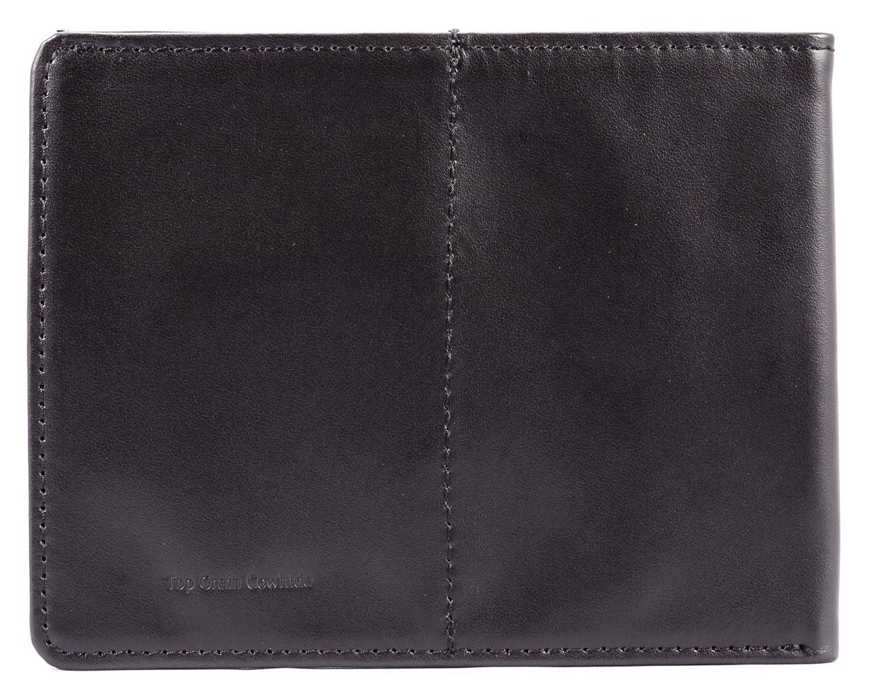 Big Skinny Men's Super Skinny Leather Bi-Fold Slim Wallet, Holds Up to 30 Cards, Black