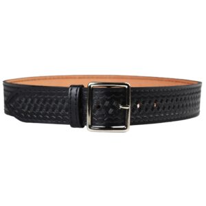 safariland duty gear bianchi 51-38-4: garrison belt w/square buckle, basket weave, black