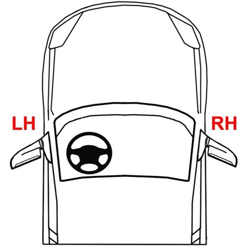 Kool-Vue Mirror Compatible with 2005-2006 Nissan Altima Passenger Side Non-Heated Non-Folding Paintable