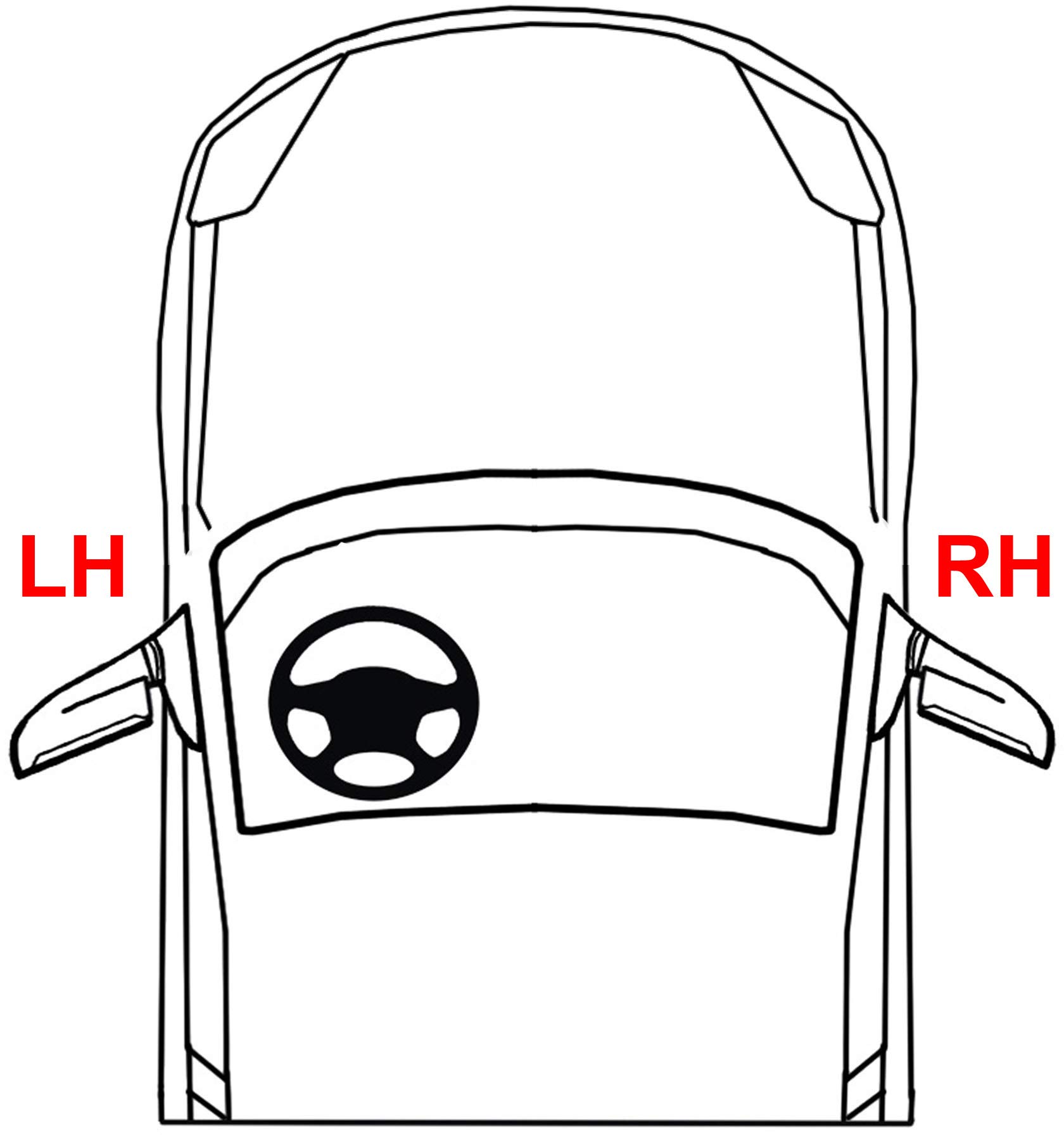 Kool-Vue Mirror Compatible with 2005-2006 Nissan Altima Passenger Side Non-Heated Non-Folding Paintable