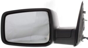 kool vue left power heated door mirror compatible with dodge ram 1500 2009 with signal light, memory & puddle lamp chrome