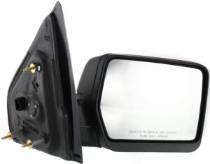 kool vue right power heated door mirror compatible with ford f-150 2004-2008 manual fold without signal light & puddle lamp textured new body style