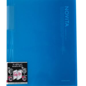 Kokuyo Novita α, Expandable File Clear Book, Display Book, Presentation Binder with Plastic Sleeves 20-Pocket Bound, Presentation Book Art Portfolio Folder, A4-S, Light Blue, Japan Import (RA-N20LB)