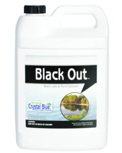 sanco industries black out lake and pond dye - one gallon of professional lake & pond dye – treats up to 1 acre – deep black color - safe for fish, wildlife, pets & children