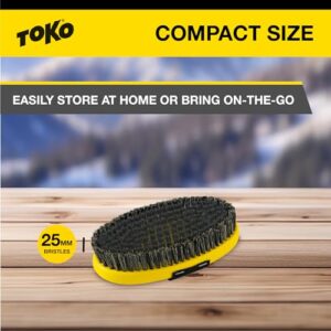 TOKO Ski Snowboard Oval Waxing Brush 25mm Steel Wire Bush with Hand Strap