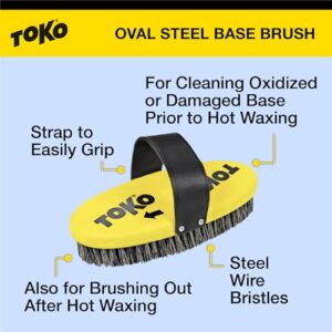 TOKO Ski Snowboard Oval Waxing Brush 25mm Steel Wire Bush with Hand Strap