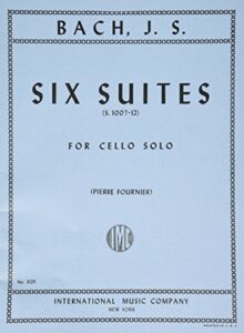 bach, js - 6 cello suites bwv 1007 for cello - arranged by fournier - international edition