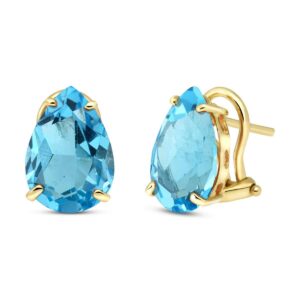 galaxy gold gg 14k yellow gold 10ct blue topaz french clip earrings