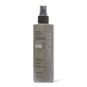 ion styling leave in conditioner spray, 8 fl oz, dry, brittle, or coarse hair, anti-frizz, detangling, paraben free