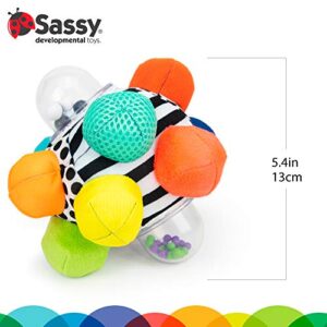 Sassy Developmental Bumpy Ball, Easy to Grasp Bumps Help Develop Motor Skills, Ages 6+ Months