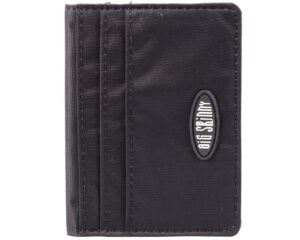 big skinny new yorker leather id slim wallet, holds up to 24 cards, lightweight,slim, black