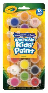 crayola washable kid's paint assorted colors 18 each (pack of 3)