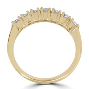 P3 POMPEII3 1ct Diamond Wedding Ring Anniversary 14k Yellow Gold 7-Stone Womens Band - Size 7