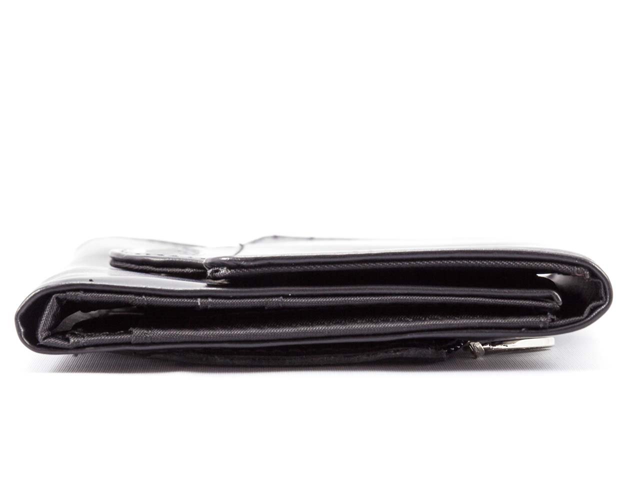 Big Skinny Women's Trixie Leather Tri-Fold Slim Wallet, Holds Up to 30 Cards, Black