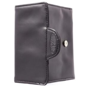 Big Skinny Women's Trixie Leather Tri-Fold Slim Wallet, Holds Up to 30 Cards, Black