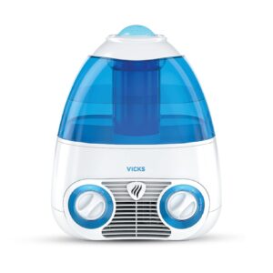 vicks starry night filtered cool mist humidifier, medium to large rooms, 1 gallon tank – cool mist humidifier for baby and kids rooms with light up star night light display, works with vicks vapopads