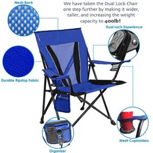 Kijaro Dual Lock Portable Camping Chairs - Enjoy the Outdoors with a Versatile Folding Chair, Sports Chair, Outdoor Chair & Lawn Chair - Dual Lock Feature Locks Position - Maldives Blue