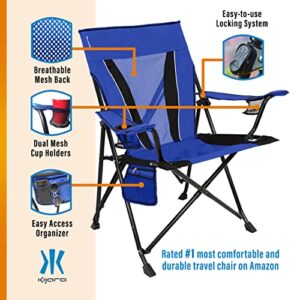 Kijaro Dual Lock Portable Camping Chairs - Enjoy the Outdoors with a Versatile Folding Chair, Sports Chair, Outdoor Chair & Lawn Chair - Dual Lock Feature Locks Position - Maldives Blue