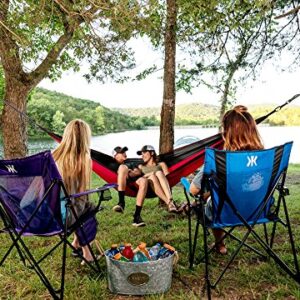 Kijaro Dual Lock Portable Camping Chairs - Enjoy the Outdoors with a Versatile Folding Chair, Sports Chair, Outdoor Chair & Lawn Chair - Dual Lock Feature Locks Position - Maldives Blue