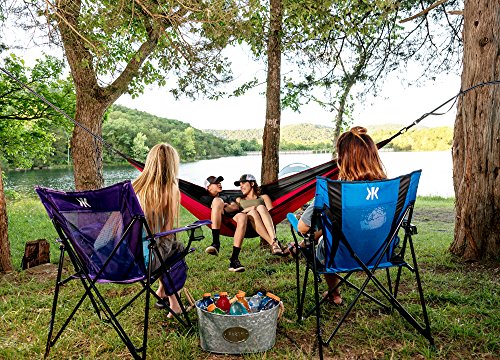 Kijaro Dual Lock Portable Camping Chairs - Enjoy the Outdoors with a Versatile Folding Chair, Sports Chair, Outdoor Chair & Lawn Chair - Dual Lock Feature Locks Position - Maldives Blue