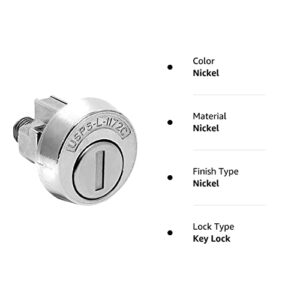 Compx National Pin Tumbler Lock, Bright Nickel