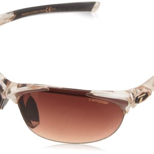 Tifosi Womens Wisp T-I905 Dual lens Sunglasses,Crystal Brown Frame/Brown Gradient, Ac Red, and Clear Lens,One Size