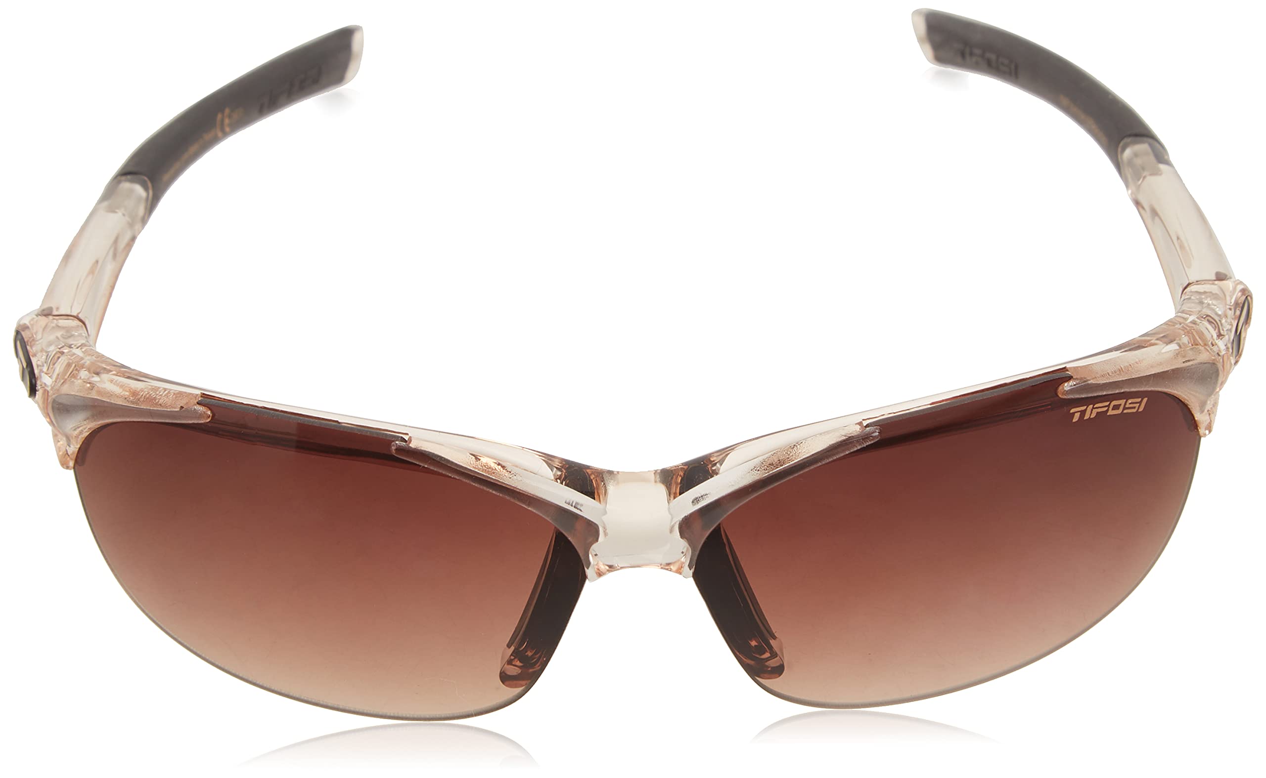 Tifosi Womens Wisp T-I905 Dual lens Sunglasses,Crystal Brown Frame/Brown Gradient, Ac Red, and Clear Lens,One Size